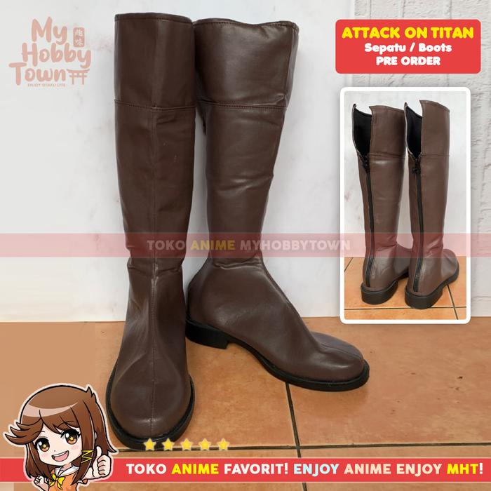 Jual Sepatu Boots Anime Attack On Titan Shingeki no Kyojin Cosplay ...