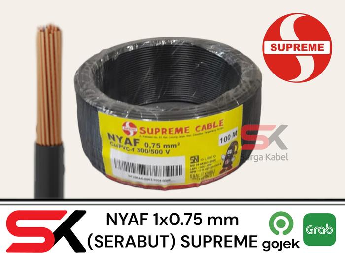 Jual Kabel Supreme NYAF 1 x 0.75 mm SUPREME (@100 meter) - Jakarta Barat - Surga Kabel | Tokopedia