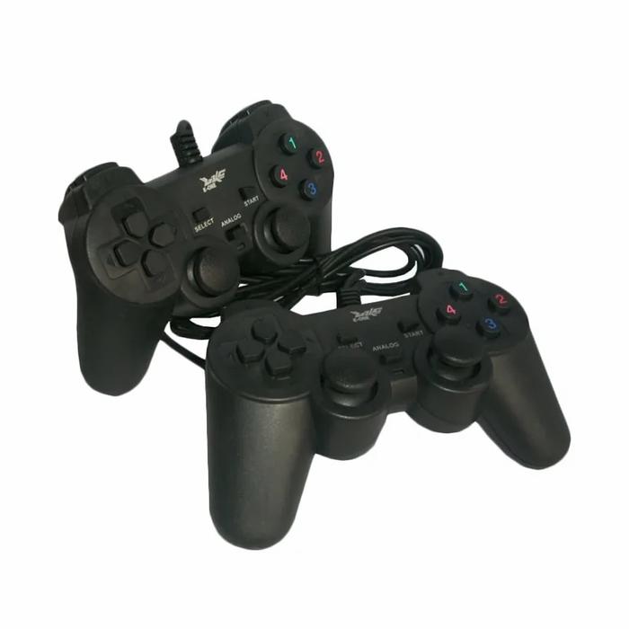Jual Gamepad - Game Pad Double HITAM | Joystick USB PC K-One Untuk ...