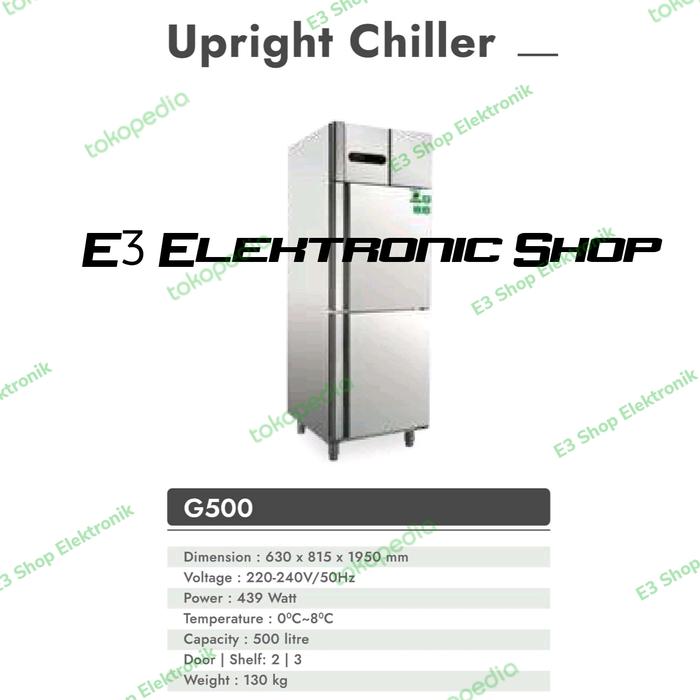 Promo Kulkas Crown Stainless Steel Upright Chiller G500 500 Liter Cicil ...