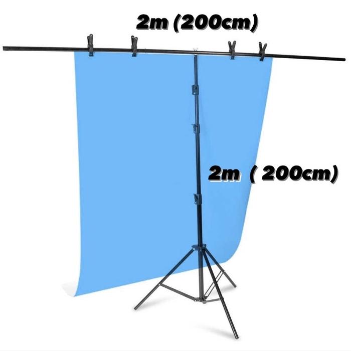 Jual Backgroud 2x2 M T Stand Tripod Tiang Green Screen Backdrop Foto ...