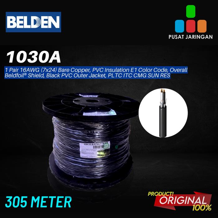 Jual BELDEN 1030A 16 AWG pairs stranded bare copper conductors twisted ...