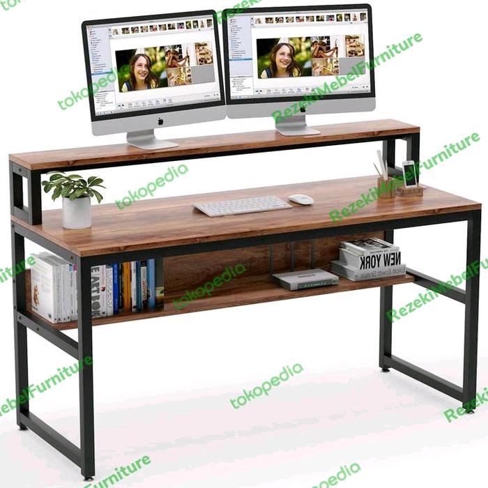 Jual Meja kerja komputer minimalis plus Meja monitor Deskshelf - Kota ...