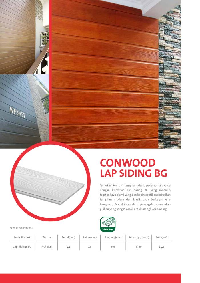 Jual Conwood Dinding Tekstur Kayu Conwood Lap Siding BG - Jakarta Timur ...