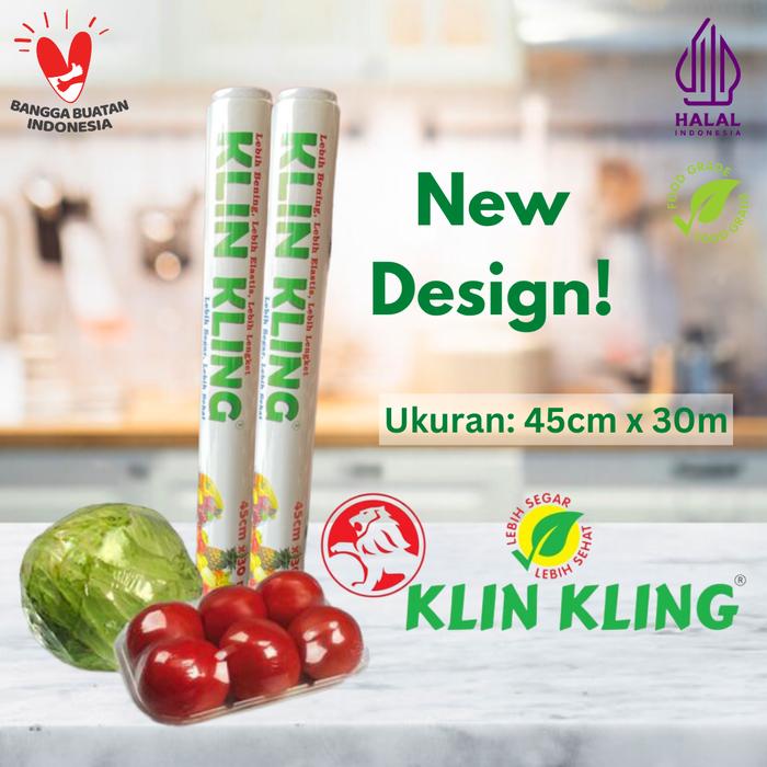 Jual Plastik Wrapping//Cling Wrap 'Klin Kling' Food Grade 45cm x 30m ...
