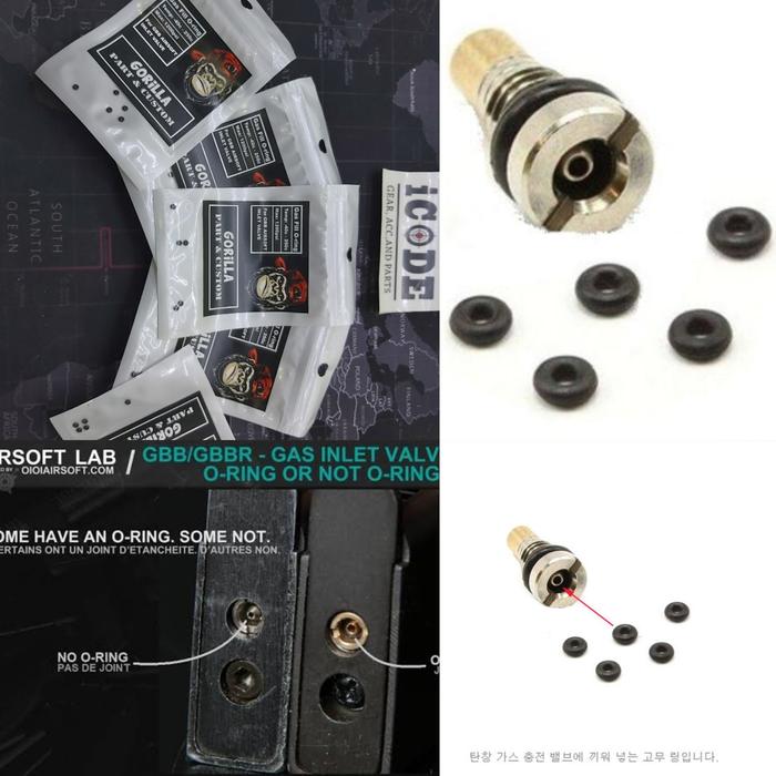Jual Airsoft inlet Gas fill O-ring GC gorilla SILENT small Oring gbb ...