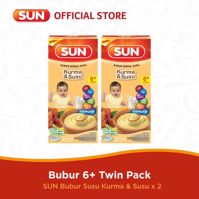 Promo Bubur 6+ Twin Pack - SUN Bubur Susu Kurma Susu (2 Pcs) - Kota ...