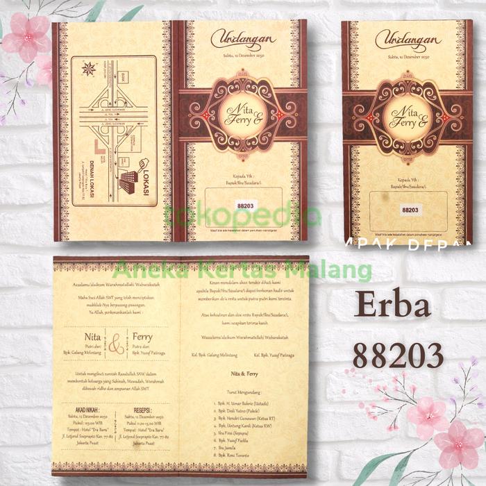 Jual Blangko Undangan ERBA MURAH DAN SIMPLE - Kota Malang - Aneka ...