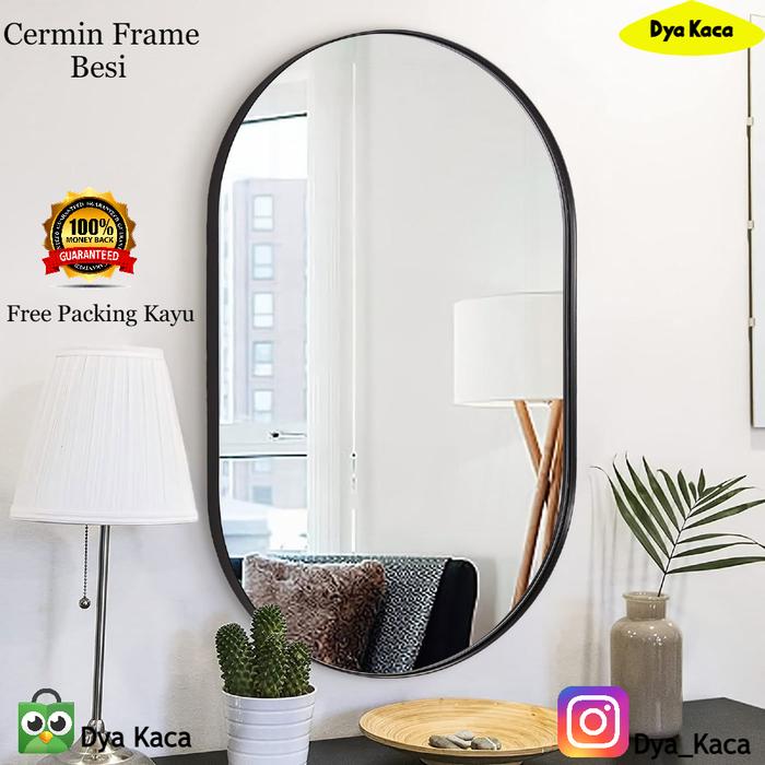 Jual Cermin Kamar Mandi / Cermin Wastafel / Cermin Dinding Oval Frame ...