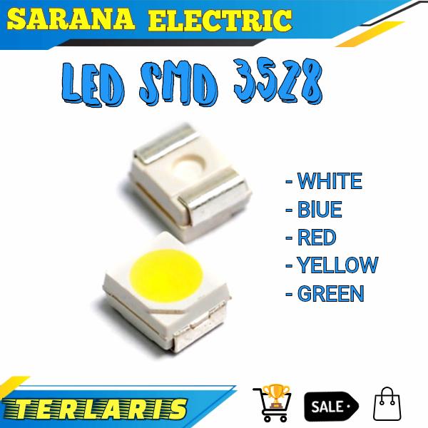 Jual LED 3528 SMD CHIP WARNA BIRU PUTIH MERAH KUNING HIJAU LED DIODA ...