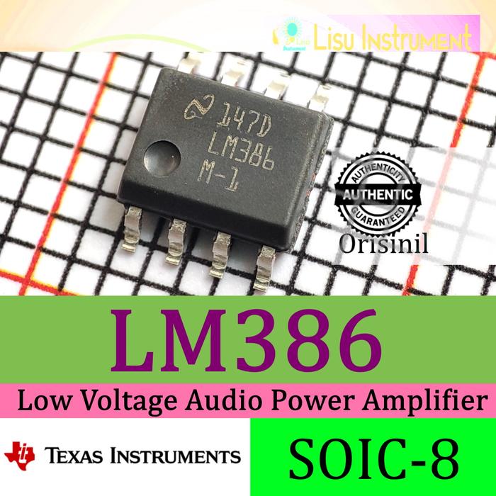 Jual LM386 Low Voltage Audio Power Amplifier SOIC-8 Texas Instrument ...