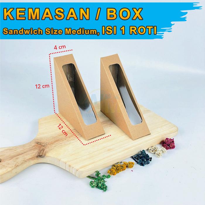 Jual Kemasan / Box Sandwich / Packaging Kraft Sandwich / Kotak roti ...