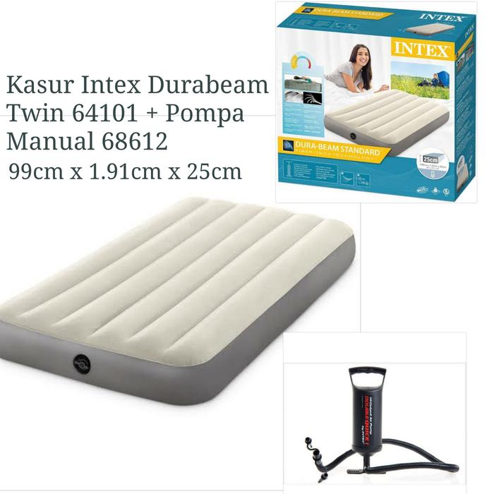 Jual Kasur angin intex DURA BEAM twin 64101 - +pompa manual - Jakarta ...