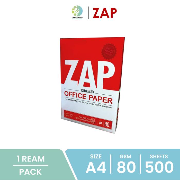 Jual Kertas HVS A4 80 Gram Ecer / 1 Rim - 500 Lembar ZAP Office Paper ...