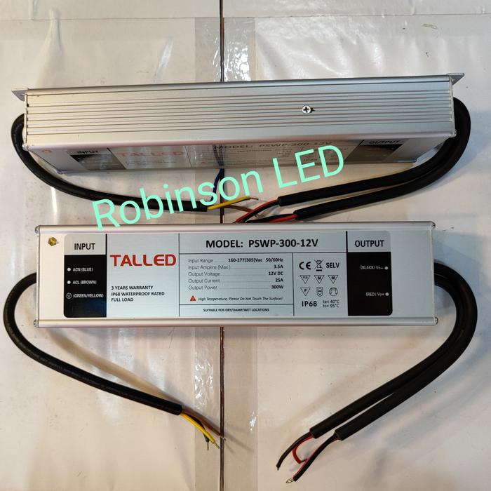 Jual POWER SUPPLY 300 W 12 V WATERPROOF TRAFO 300W 12V TALLED - Jakarta ...