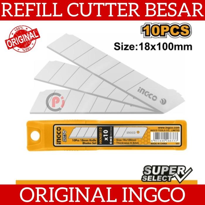 Jual INGCO HKNS11807 Cutter Pisau Ukuran Besar 18 x 100mm Aluminium ...