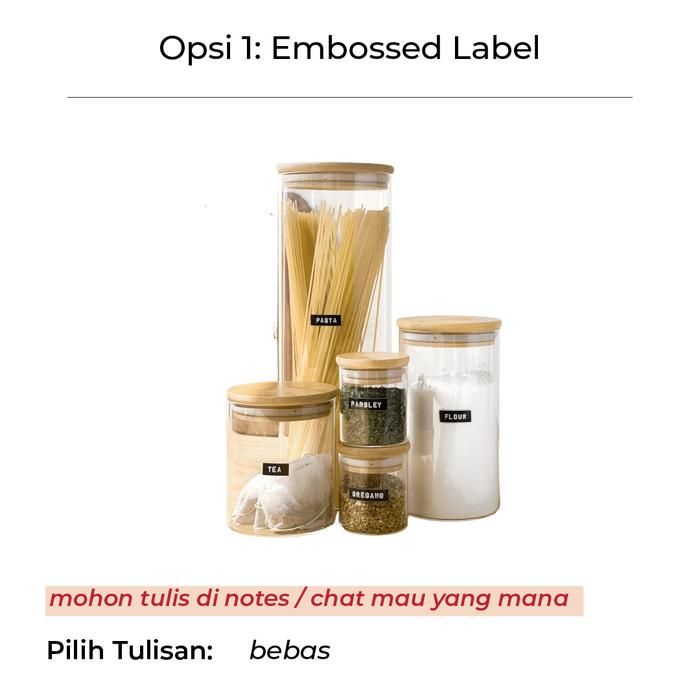Jual Custom Label 1 for Jars, Containers, etc - Embossed Label ...
