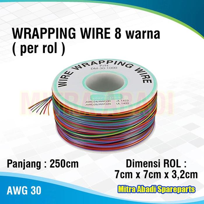 Jual WRAPPING WIRE AWG 30 PANJANG 250 METER PER ROL Kabel Serabut Tipis ...