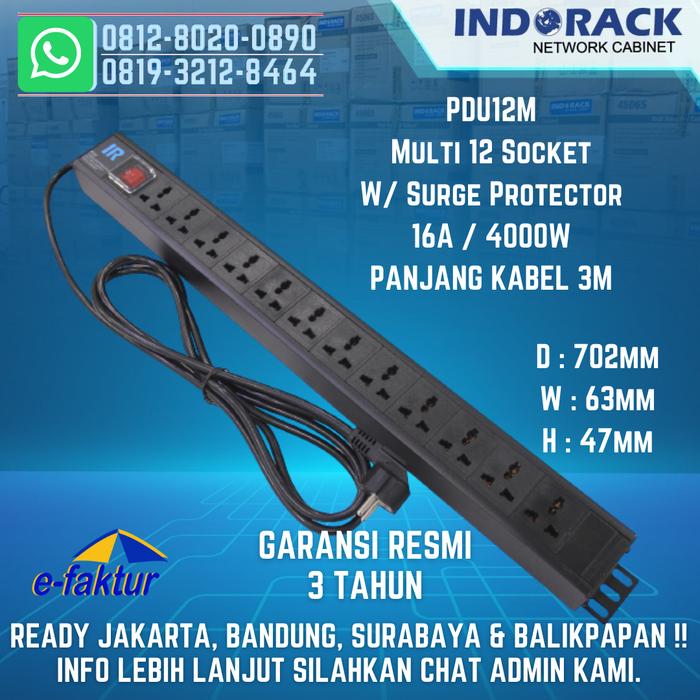 Jual INDORACK PDU 12 MULTI SOCKET COLOKAN UNIVERSAL - Kota Yogyakarta ...