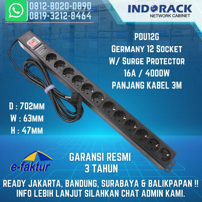 Jual INDORACK PDU 12 SOCKET GERMANY C13 SOCKET RACK SERVER - GERMANY SOCKET - Kota Yogyakarta ...