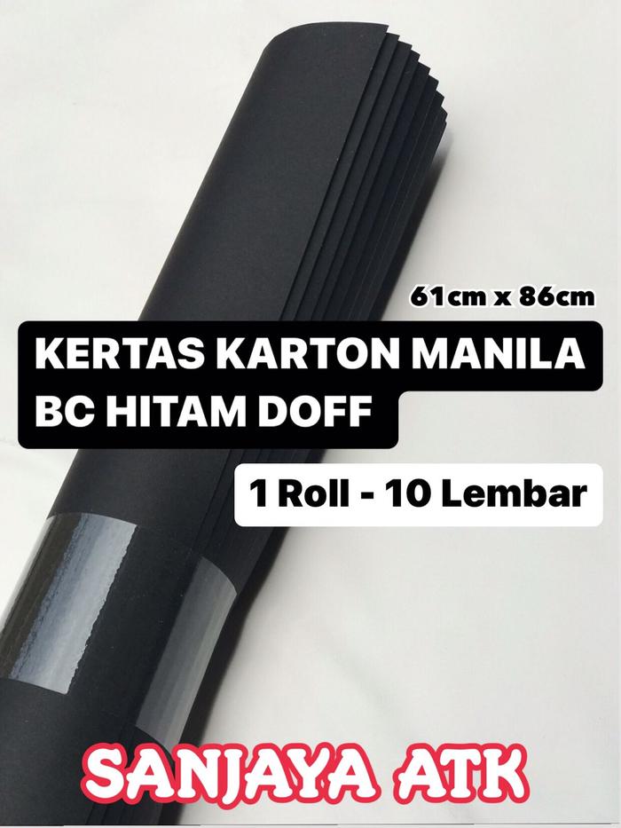 Jual Kertas Karton Manila BC Hitam Doff per roll 10 Lembar - Jakarta ...