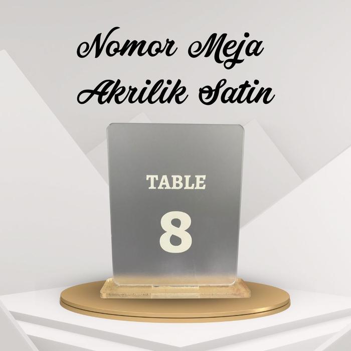 Jual nomor meja akrilik / nomor meja kafe / stand nomor/ meja akrilik ...