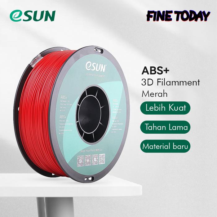 Promo ESUN 3D PRINTER FILAMENT ABS+ 1.75mm 1KG Original - Merah - Kota ...