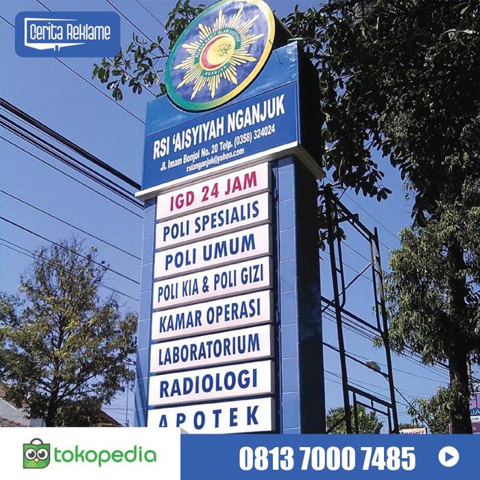 Jual Pylon Sign LED I Totem Sign 1 sisi I Ukuran dan Desain Bisa ...