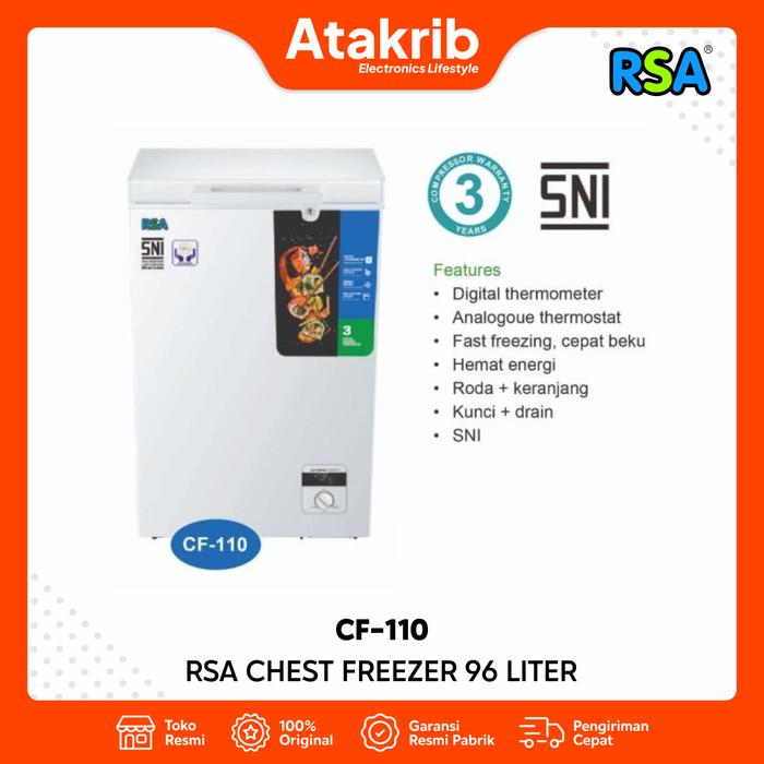 Promo RSA CHEST FREEZER CF-110 / CF110 100 Liter Cicil 0% 3x - Kab ...