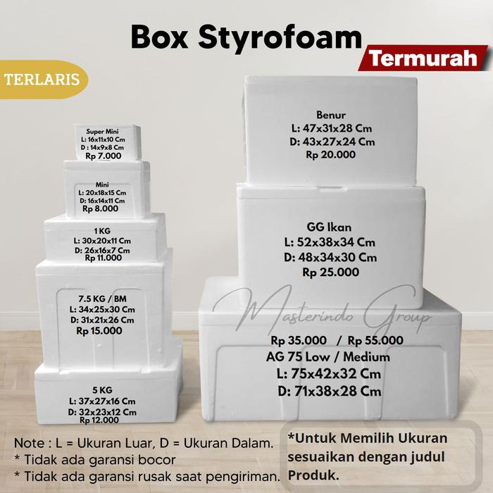 Jual Styrofoam box / Gabus (Khusus Gojek & Grab) - AG 75 LOW - Kota ...