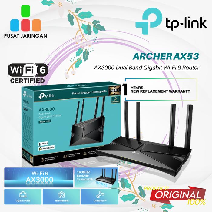 Jual TP-LINK ARCHER AX53 AX3000 Dual Band Gigabit Wi-Fi 6 Router ...