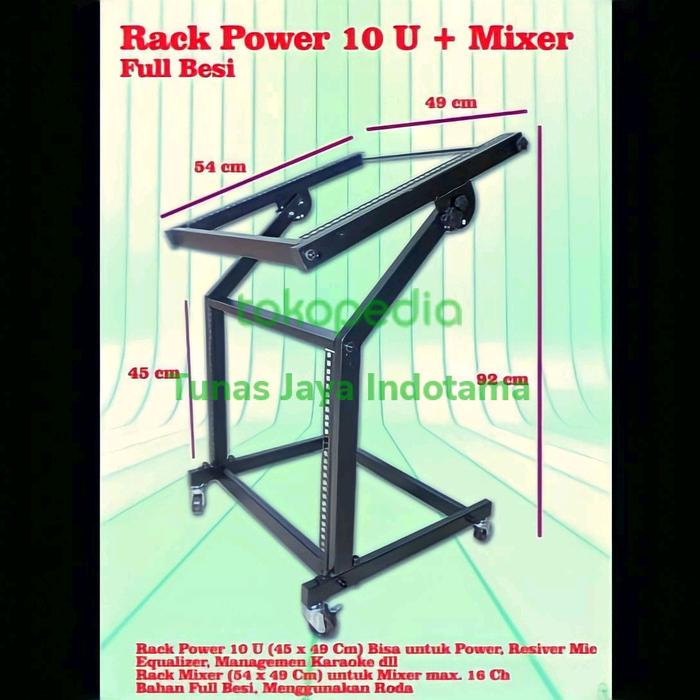 Jual RACK POWER 10 U + MIXER AUDIO / RAK TEMPAT ACC SOUND SYSTEM ...
