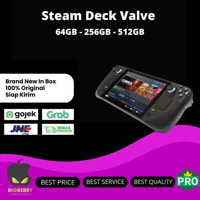 Promo Steam Deck Valve Handheld Gaming 64GB 256GB 512GB Original 64 256 512 - NO BONUS, 256GB ...
