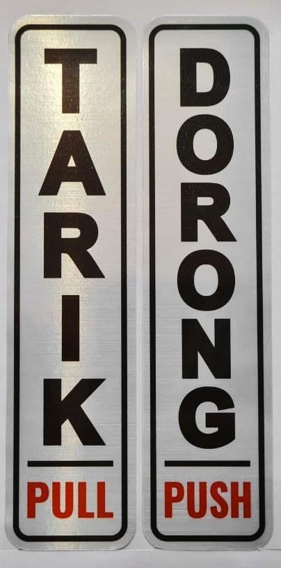 Jual SIGN LABEL STICKER TARIK DORONG PINTU - DOOR SIGN PULL PUSH LABEL ...