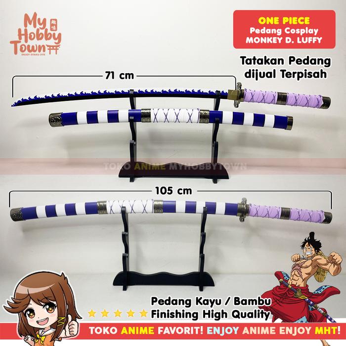Promo Replika Pedang Kayu One Piece Luffy Nidai Kitetsu Cosplay - Kab ...