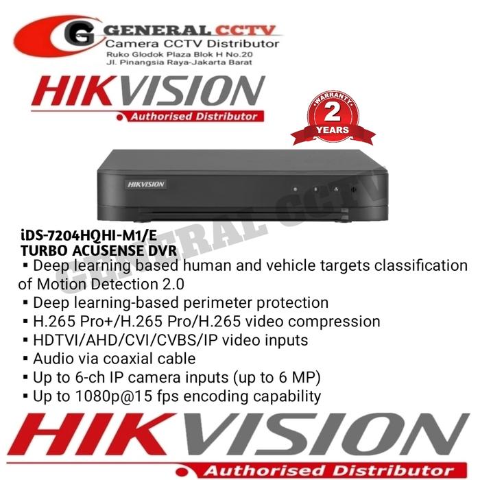 Jual HIKVISION 7204 HQHI-K1/ECO DVR 4 CHANNEL TURBO HD DVR - Jakarta ...