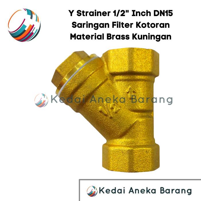 Jual Y Strainer Saringan Filter Kotoran Brass Kuningan 1/2 1/2" Inch ...