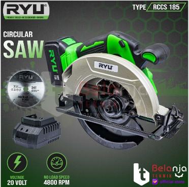 Promo RYU Mesin Potong Sirkel RCCS 185 Circular Saw Cordless 20V 7 ...