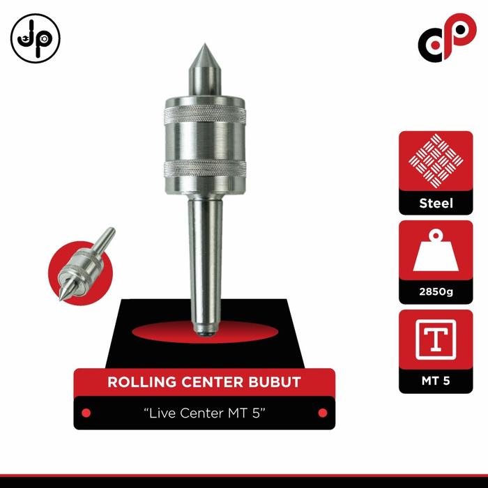 Jual Live Center MT 5 Rolling Center Bubut MT5 Center Putar Center Jig ...