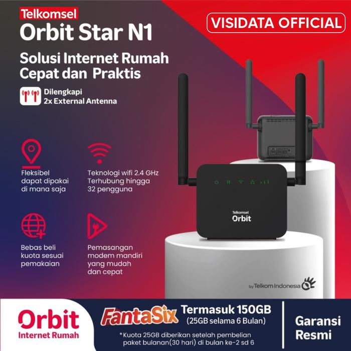 Jual Telkomsel Orbit Star N1 Modem Wifi 4G High Speed - Bonus Kuota - Kota Balikpapan - Visidata ...
