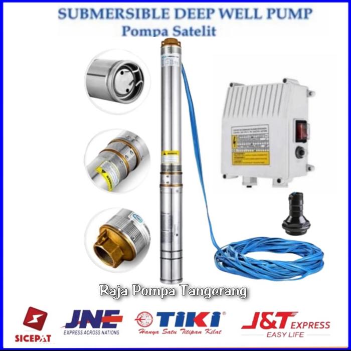 Jual Pompa satelit plus kabel 80Meter 1Hp Casing 3inch Submersible Pump ...