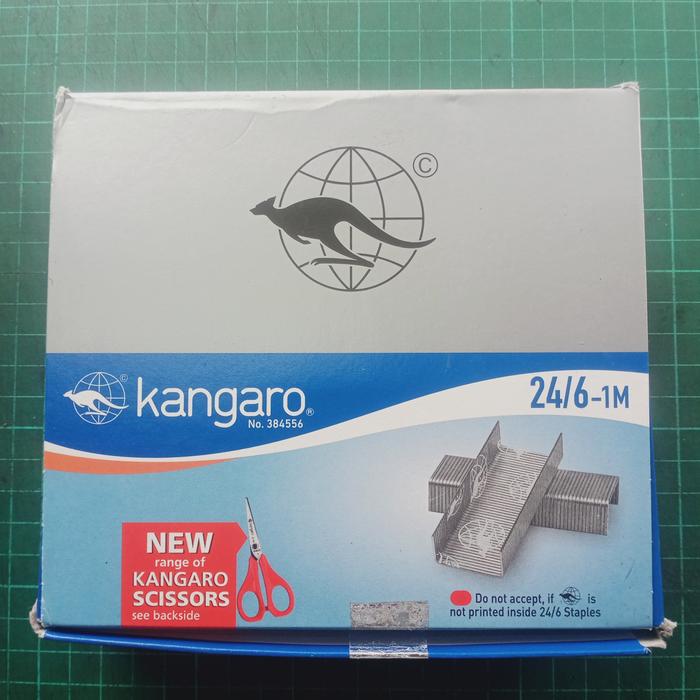 Jual Isi stapler / Isi staples no 3 Kangaroo 24/6# 1 pak kecil ...