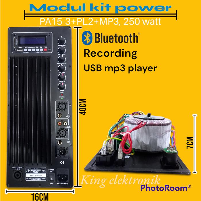 Jual modul kit power speaker aktif 15-3 USB mp3 player - Kota ...