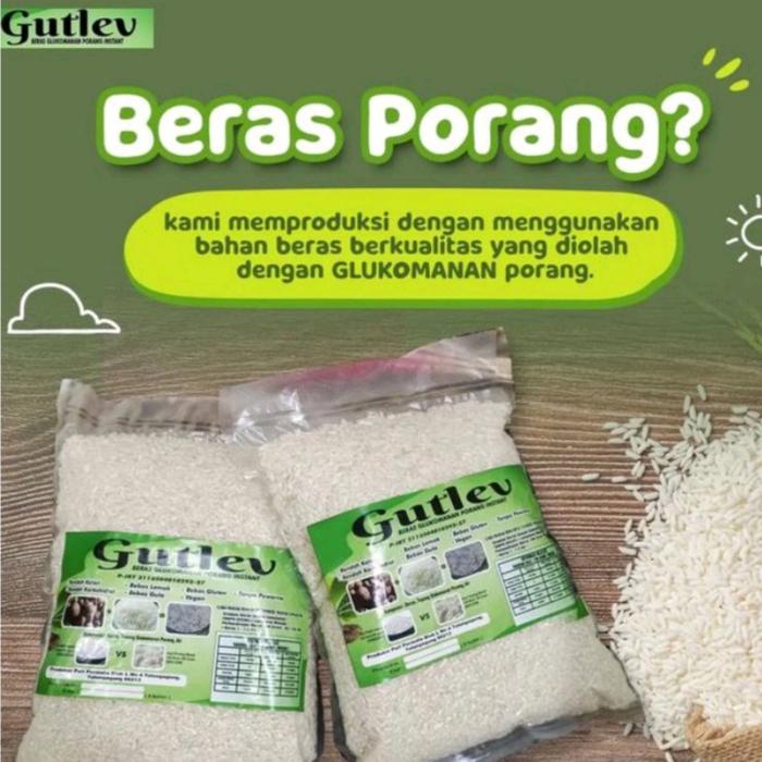 Jual beras porang gutlev 1kg beras porang glukomanan rendah karbohidrat ...