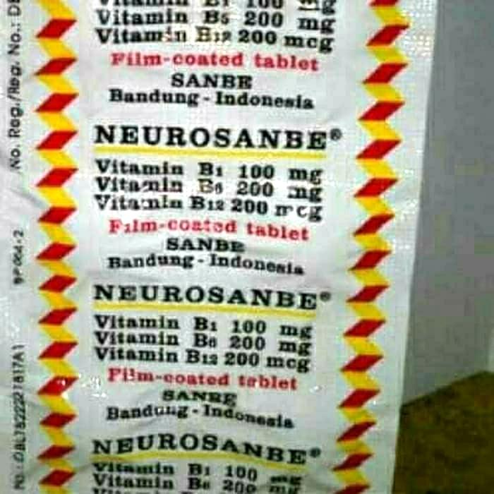Jual vitamin neurosanbe biasa harga per 1 strip utuh isi 10 tablet ...