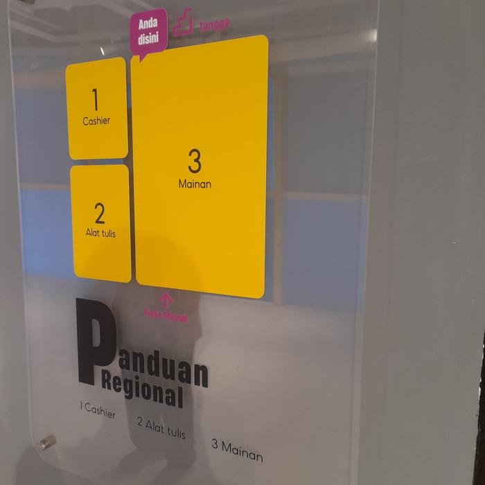 Jual sign akrilik tanda papan nama denah layout lantai bening - Kota ...