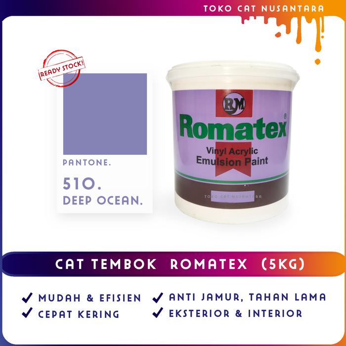 Jual Cat ROMATEX untuk Tembok - 1 Galon (5 kg) - READY Var. Blue - Deep ...