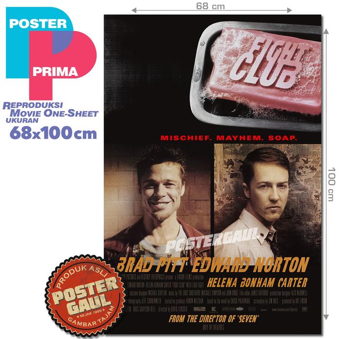 Jual Poster Prima Reproduksi Movie One-Sheet FIGHT CLUB #TOS35 - 68x100 ...