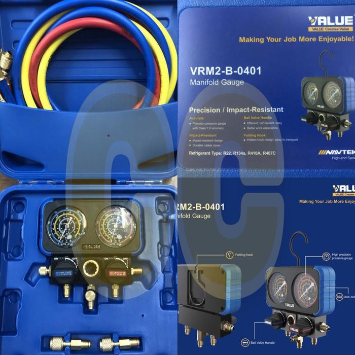 Jual Manifold Value Vrm2-b-0401 R410 / Manifold Ac Value R410 Vrm2-b ...