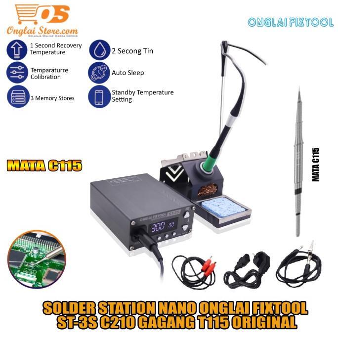 Jual ONGLAI FIXTOOL ST-3S Solder Station Nano Soldering Iron Solder ...
